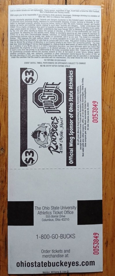 2022 Ohio State Buckeyes vs Wisconsin Badgers Football Ticket Stub | eBay