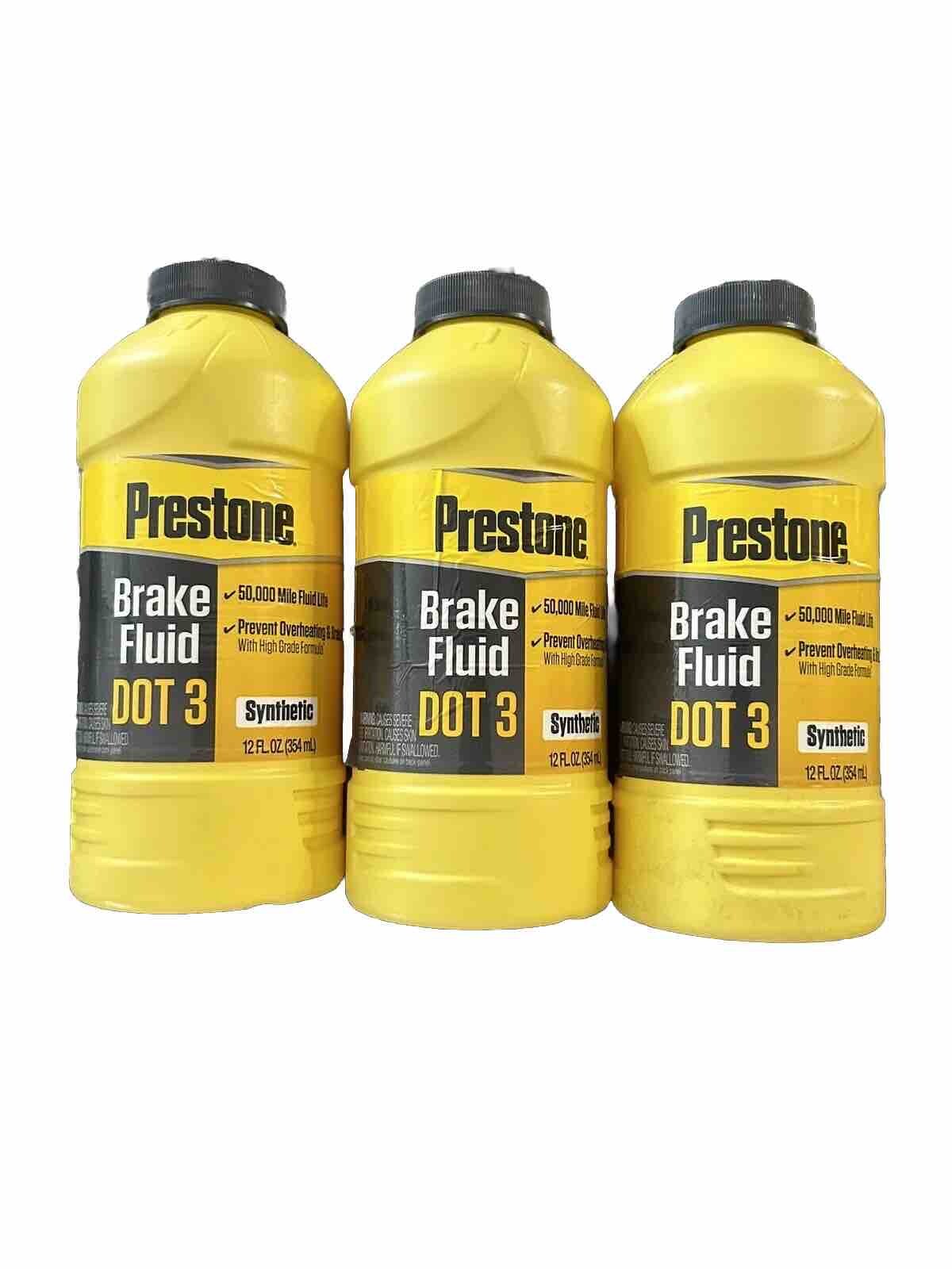 3 - Prestone DOT 3-Brake Fluid - 12 fl. oz. - Synthetic, High Grade ...