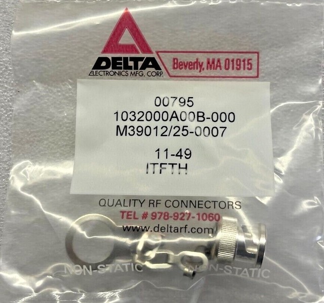 M39012/25-0007 DELTA RF Connector Accessories BNC Straight for sale ...