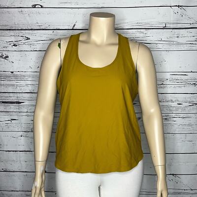 Calia NWT XXL Mustard Brown Jacquard Stripe Scoop Neckline Run Athletic ...