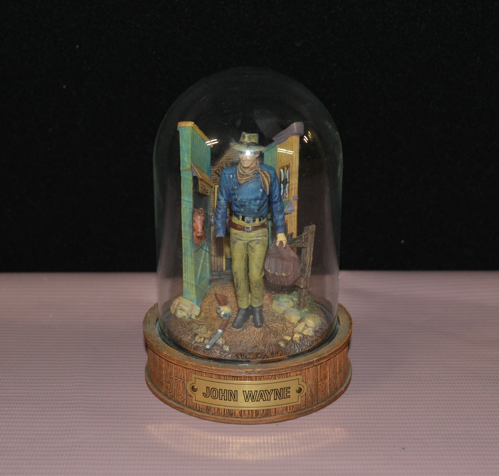 Limited Edition John Wayne Hand-Painted Sculpture w/ Glass *PREOWNED ...