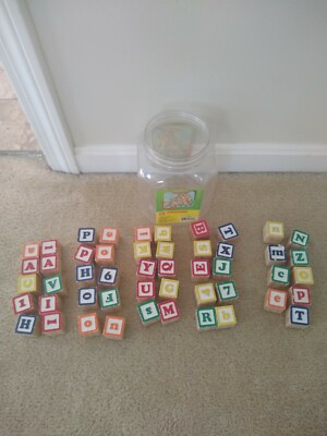 Vintage Imaginarium Letter Wood Blocks - Lot 49 - Used | eBay