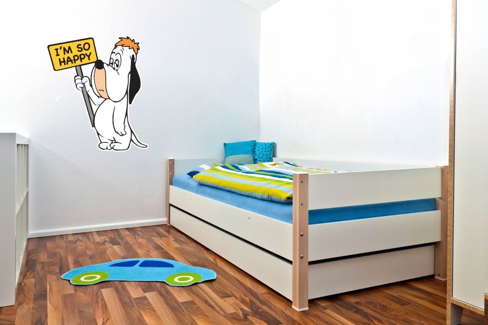 DROOPY DOG I'm So Happy Funny Cartoon Vinyl Sticker Decal WALL *SIZES ...