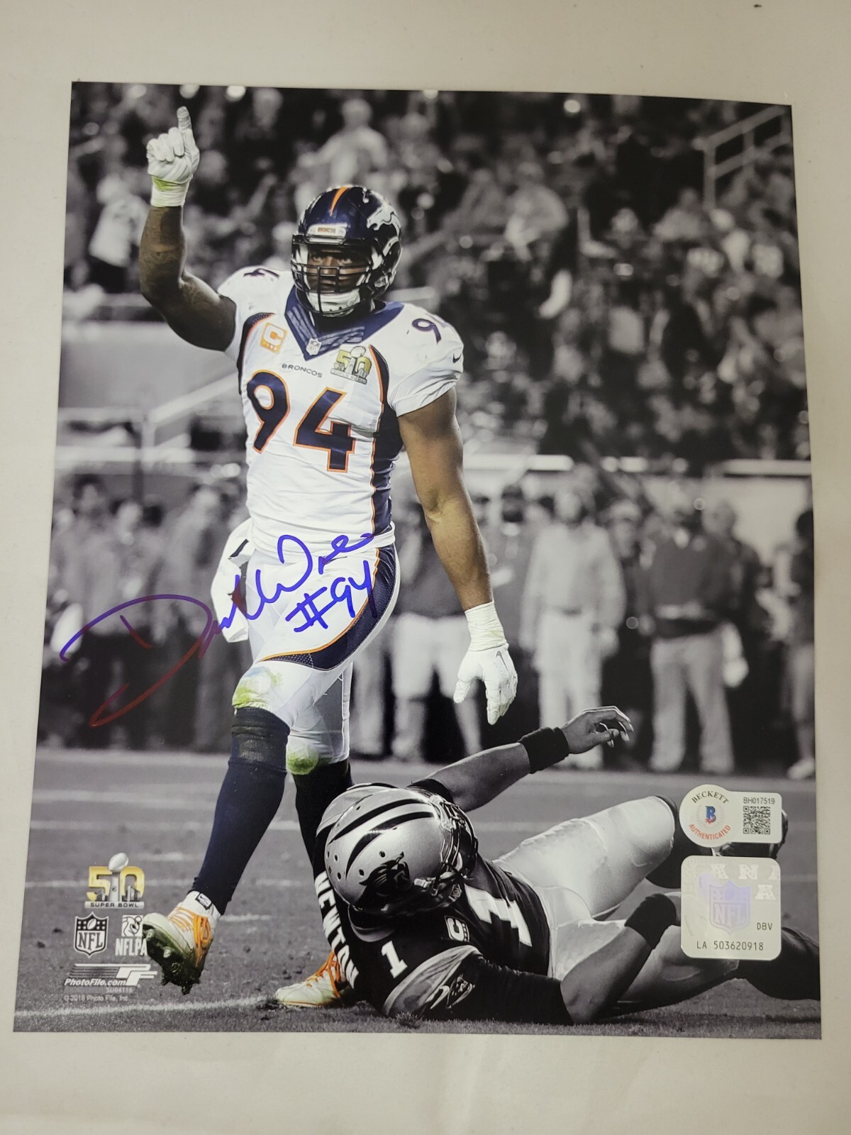 DeMarcus Ware Signed Denver Broncos 8x10 Photo Beckett Autograph ...