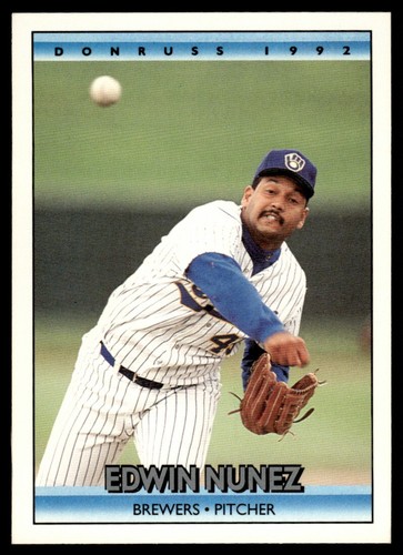 1992 Donruss #541 Edwin Nunez Milwaukee Brewers | eBay