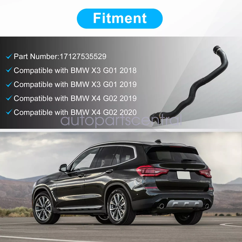 17127535529 NEW Radiator Coolant Hose For 2018 - 2022 BMW X3 X4 2.0L | eBay