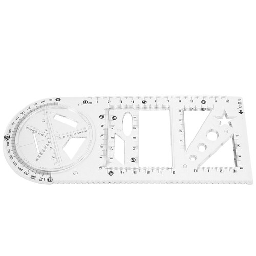Geometric Drawing Ruler Student Basic Sketching Kit Multipurpose | eBay