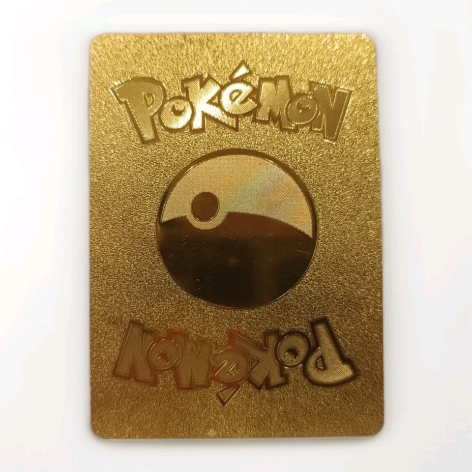 Pokemon Pikachu Mega Charizard Cosplay Gold Foil Fan Art Display Card ...