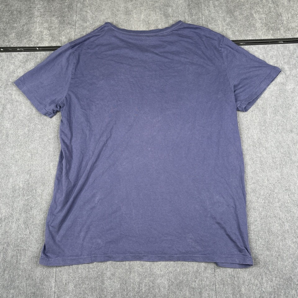 POLO RALPH LAUREN T Shirt Mens L Blue V Neck Short Sleeve Small Pony ...