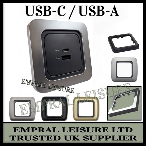 CBE C-Line 12v USB-C Fast Charge Socket Charger Campervan Motorhome ...