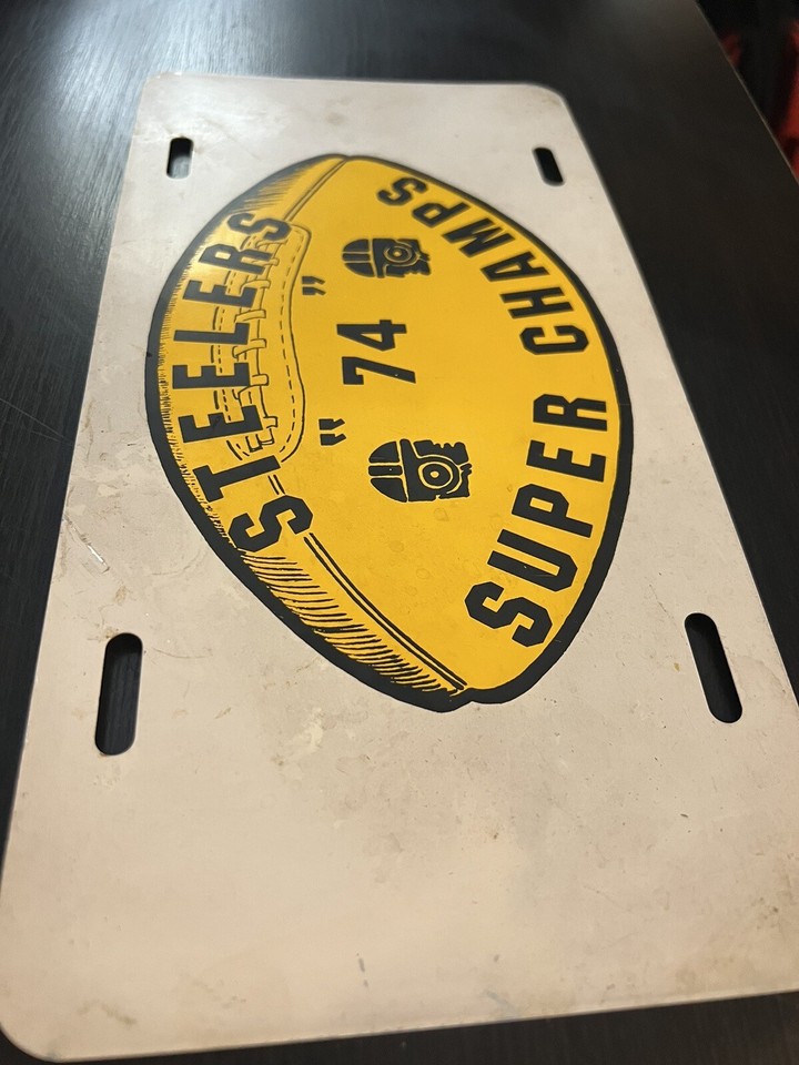 Vintage Steelers License Plate 74 Super Bowl Champs | eBay