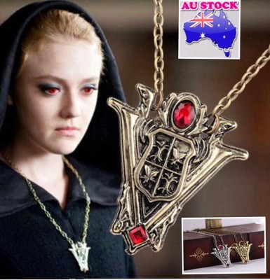 Twilight New Moon Volturi Necklace Crest Tower Pendant Costume Aro Jane ...