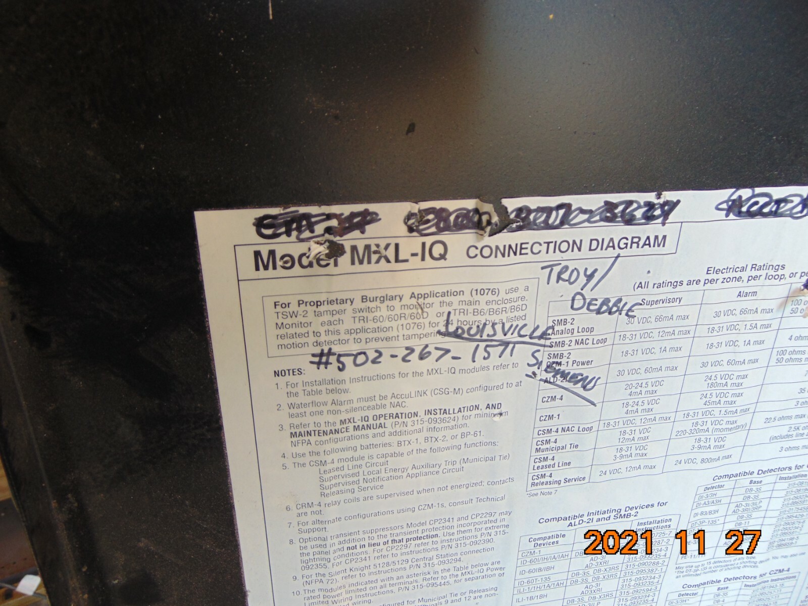 CERBERUS PYROTRONICS MXL-IQ FIRE ALARM CONTROL PANEL MKB-4 5128 MPS-12 ...