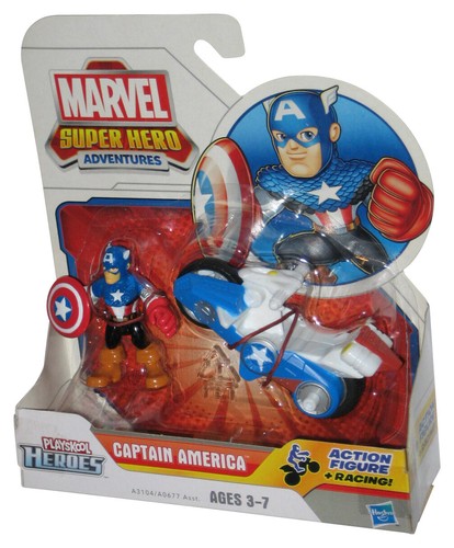 Marvel Super Hero Adventures Captain America (2012) Hasbro Playskool ...