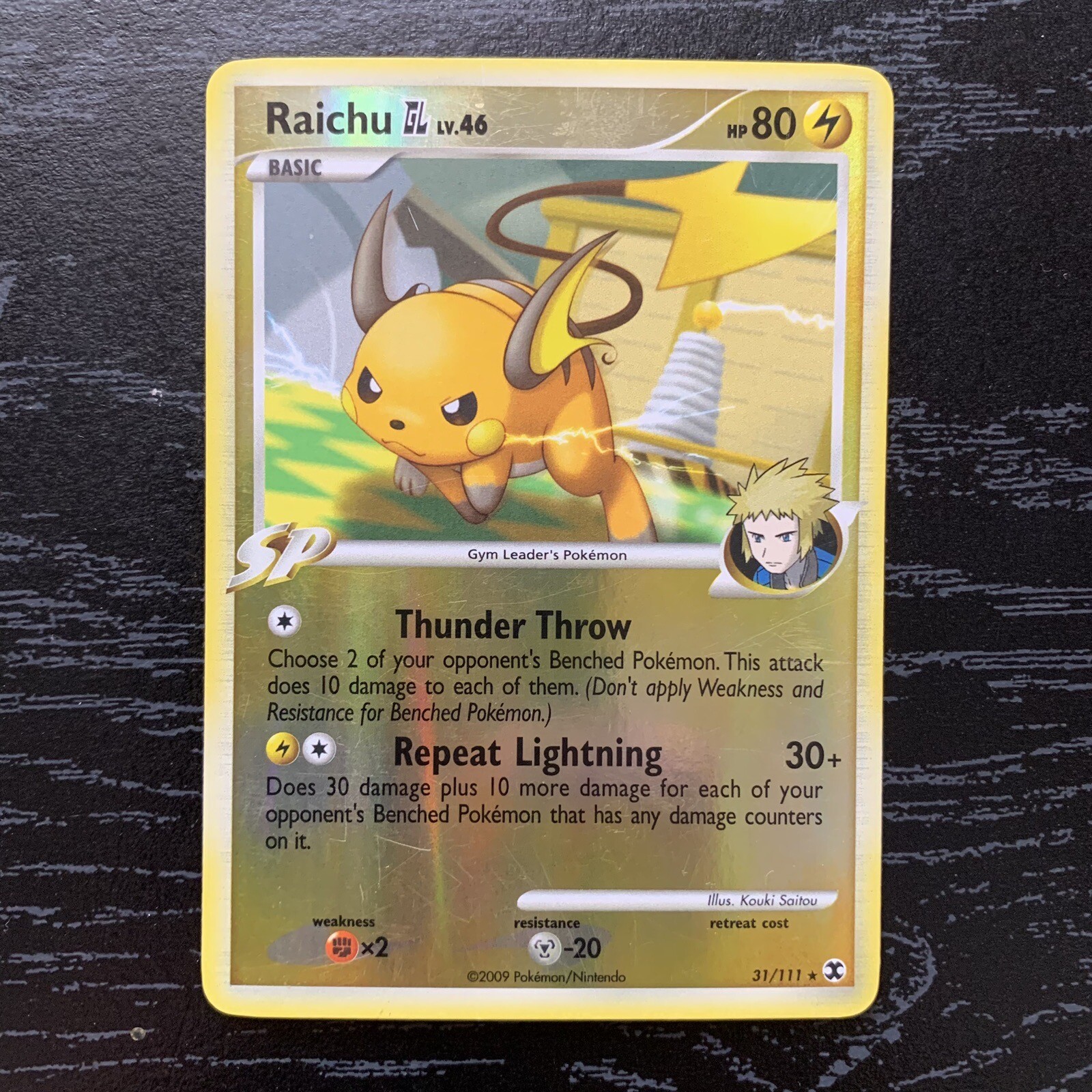 Raichu GL 31/111 Rare Reverse Holo Pokemon Card Rising Rivals - Light ...