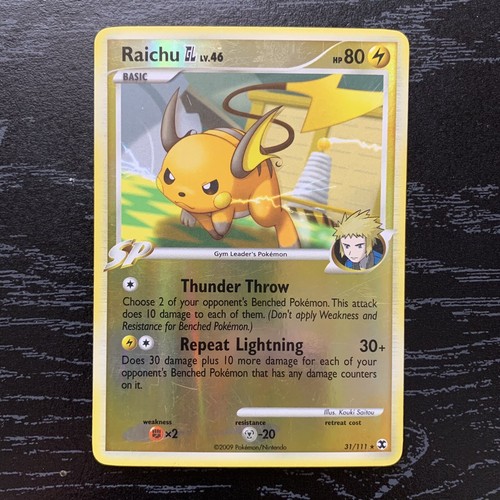 Raichu GL 31/111 Rare Reverse Holo Pokemon Card Rising Rivals - Light ...