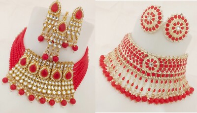 Beautiful Bridal Red Traditional Style Full Awesome Exclusive Jewellery ...