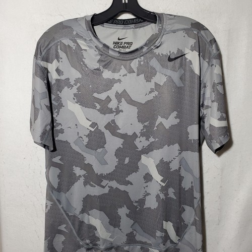Nike Pro Combat Compression Men's 3XL Shirt Short Sleeve Grey ...
