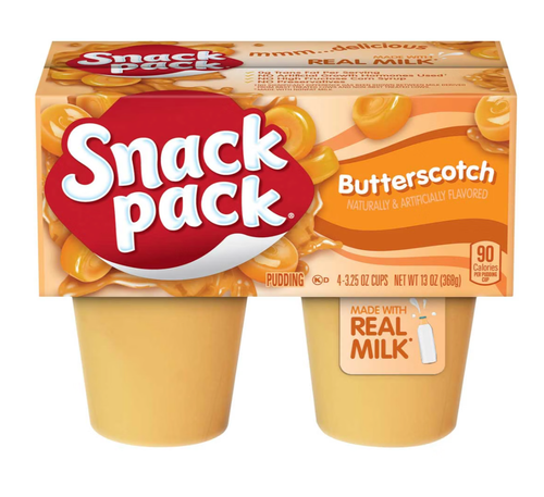 Snack Pack Butterscotch PudSnack Pack Butterscotch Flavored Pudding ...