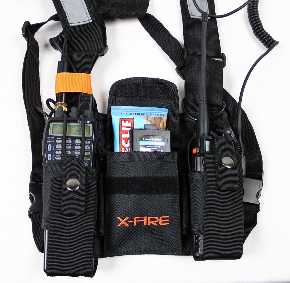 X-FIRE® Updated Dual Portable Radio Chest Rig Harness for Two-Way ...