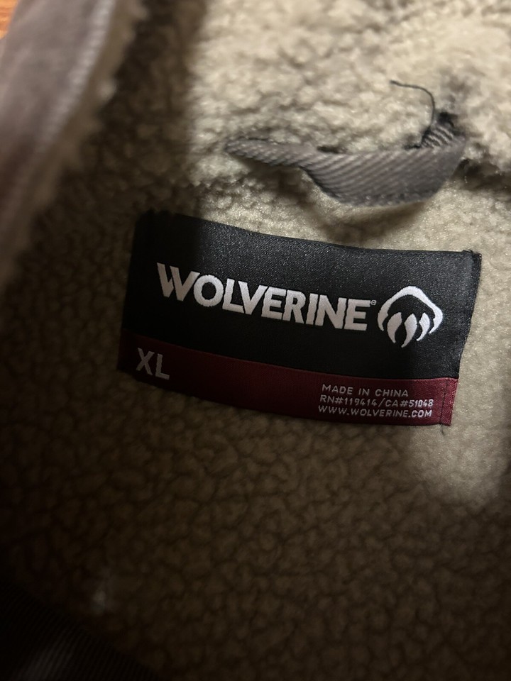 Wolverine Vest Mens Extra Large Brown Sherpa Lined Canvas Workwear ...