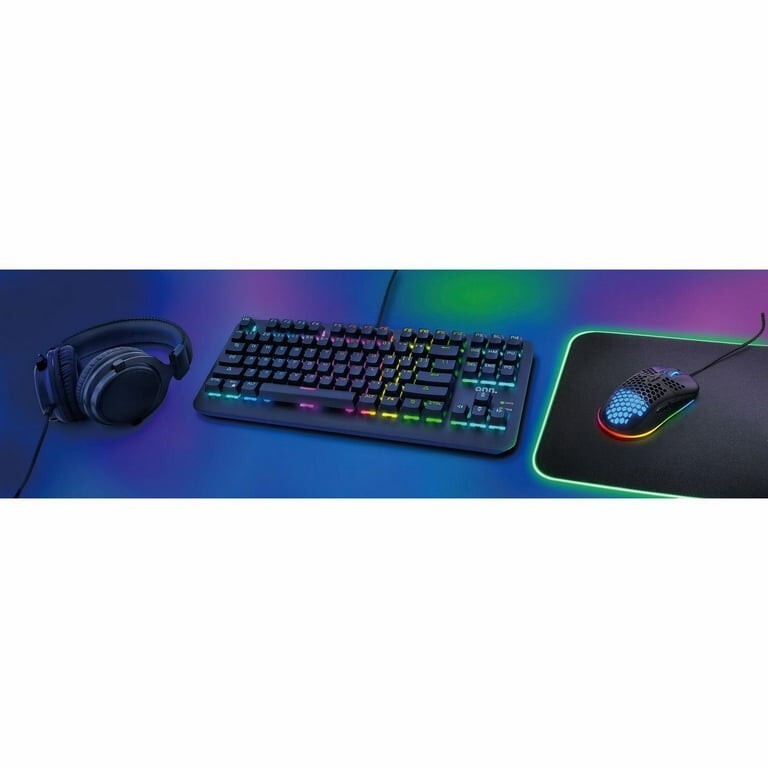 Onn RGB Mechanical Compact Tenkeyless (TKL) Gaming Keyboard 87 RGB ...