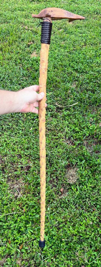 Florida Primitive Folk Art Walking Stick Carved Wood … - Gem