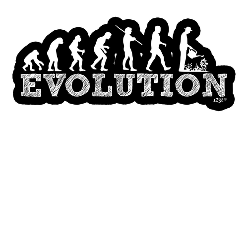 2 x Car Stickers - evolution gardening Decal Truck Bumper Laptop Window ...