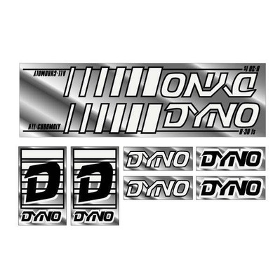 1985 DYNO - D30FS - Black & white on chrome decal set | eBay