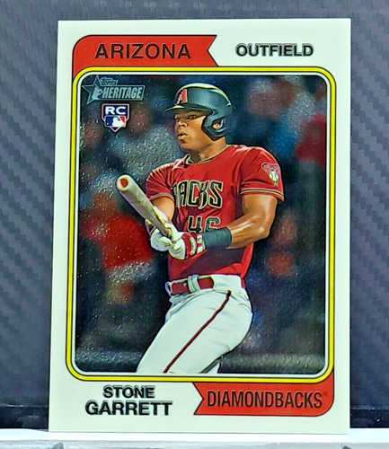Stone Garrett 2023 Topps Heritage CHROME SP /999 ROOKIE #210 ...