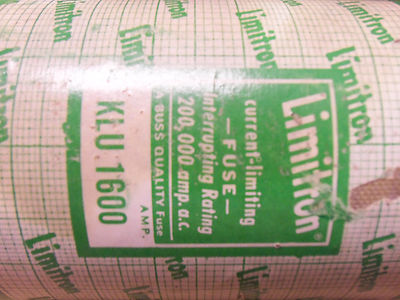 LIMITRON KLU1600 FUSE 200,000 AMP 600V CLASS L FUSE | eBay