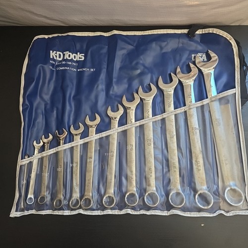 K-D TOOLS USA 12 PIECE SAE Combination Wrench Set 5/16th" - 1" Polished ...