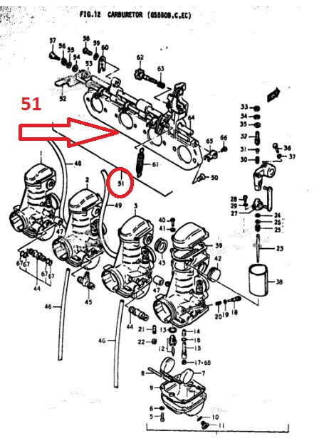 Suzuki GS550 GS550E Carburetor Control 1977-79 NOS CARBS FLANG Joint ...