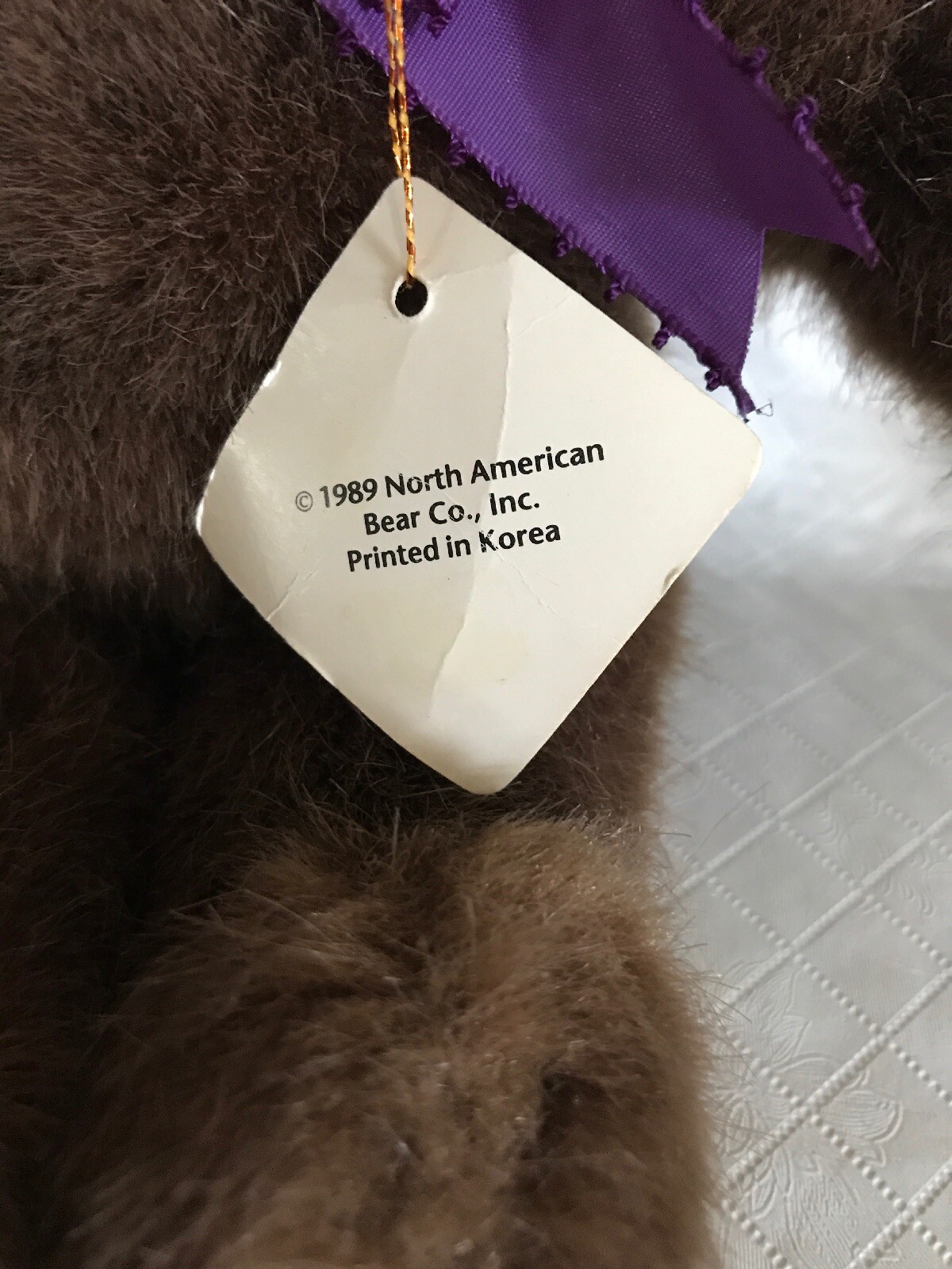Vintage NORTH AMERICAN BEAR CO 1989 Soft Stuffed Teddy WEE BEAR Plush ...