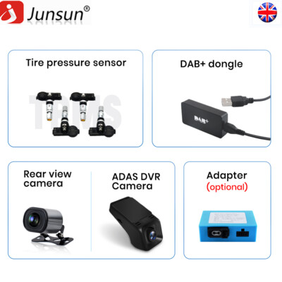 UK Accessories For Junsun Android Car Stereo DAB Rear Camera Fiber ...
