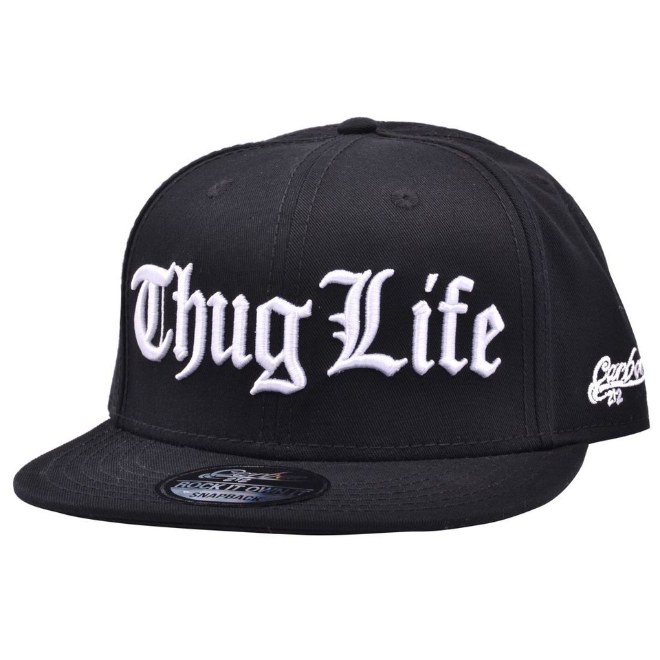 THUG LIFE SNAPBACK BASEBALL CAP - HIP HOP ERA FITTED ADJUSTABLE FLAT ...