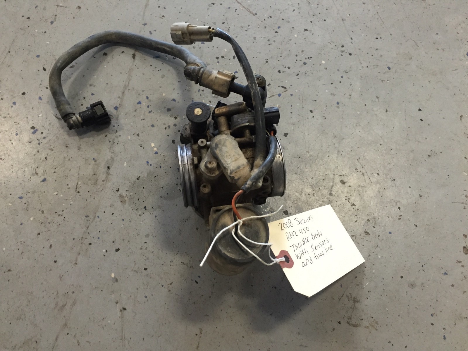 2008 Suzuki Rmz 450 Throttle Body W/ Sensors And Injector 13400-28H20 ...