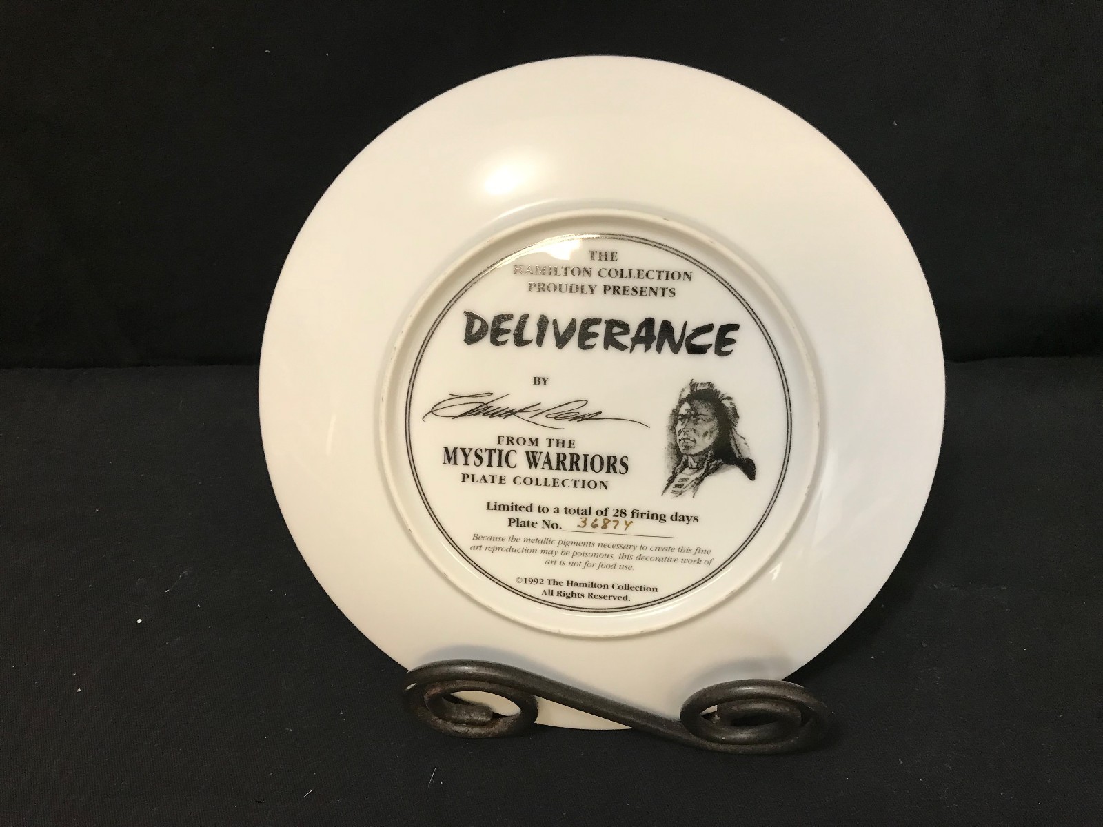 Hamilton Collection ~ Mystic Warriors ~ "DELIVERANCE" Collector Plate ...