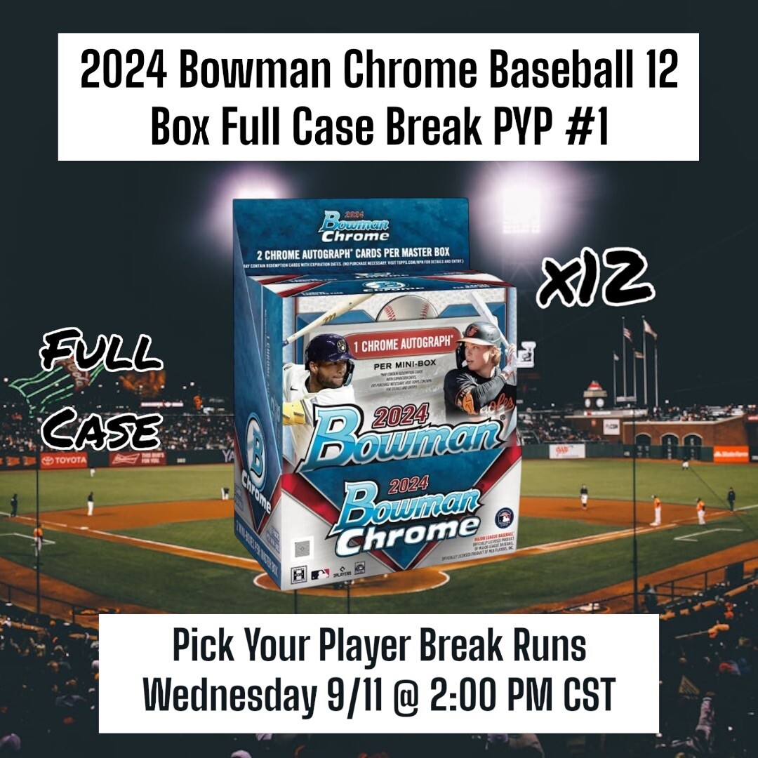 Yandel Ricardo - 2024 Bowman Chrome Baseball 12 Box Full Case PYP Break ...