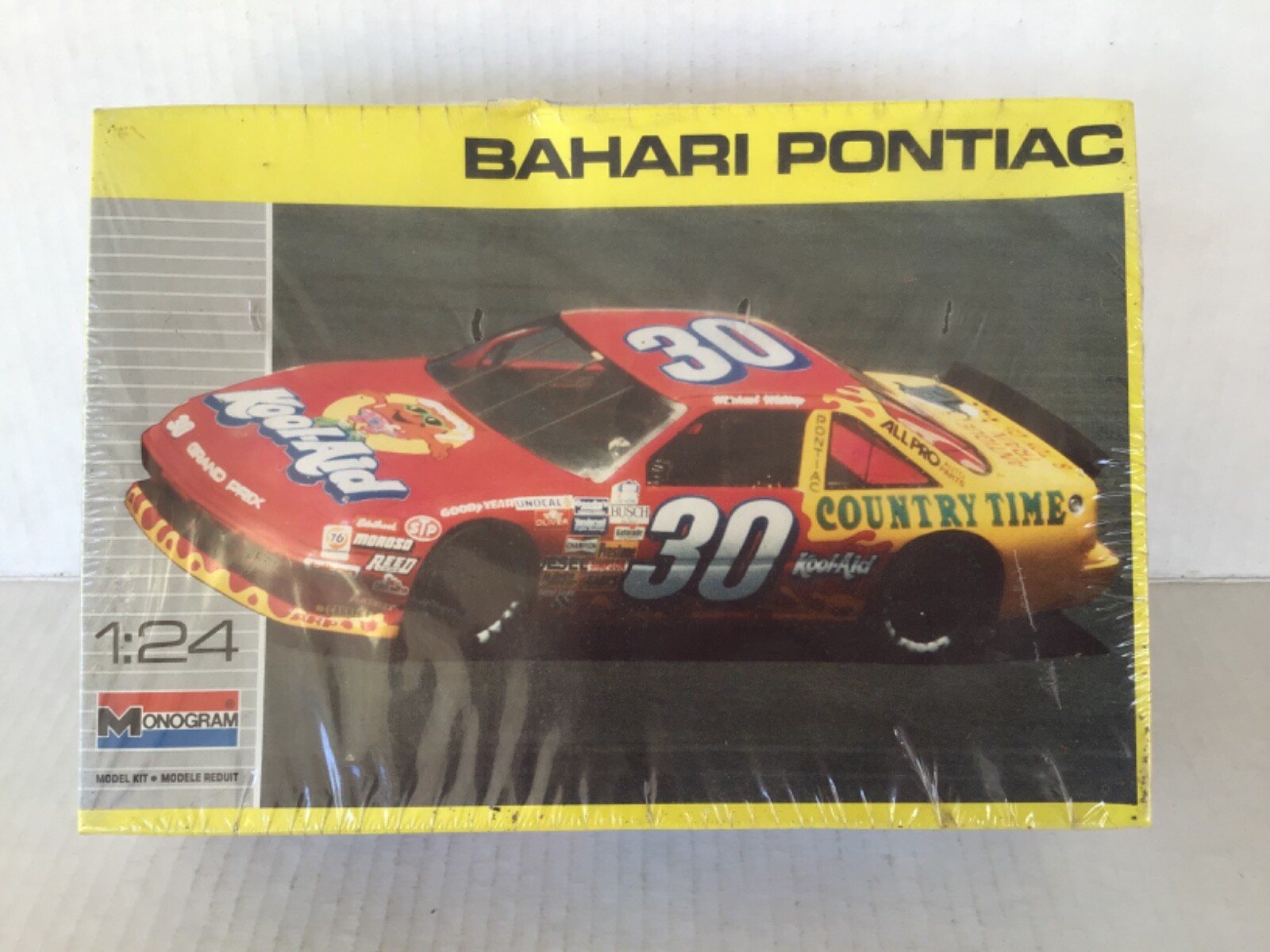 Michael Waltrip's BAHARI PONTIAC 1:24 NASCAR Plastic Model Vintage 1990 ...