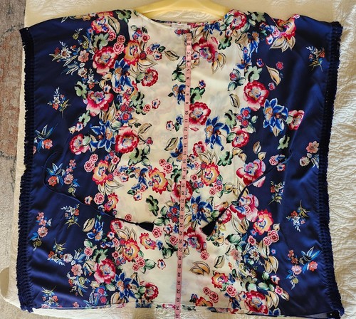 Johnny Was California Dress with Tasseled Tie Sized Medium Blue/Multi ...