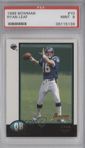 1998 Bowman Ryan Leaf #10 PSA 9 MINT a8k | eBay UK