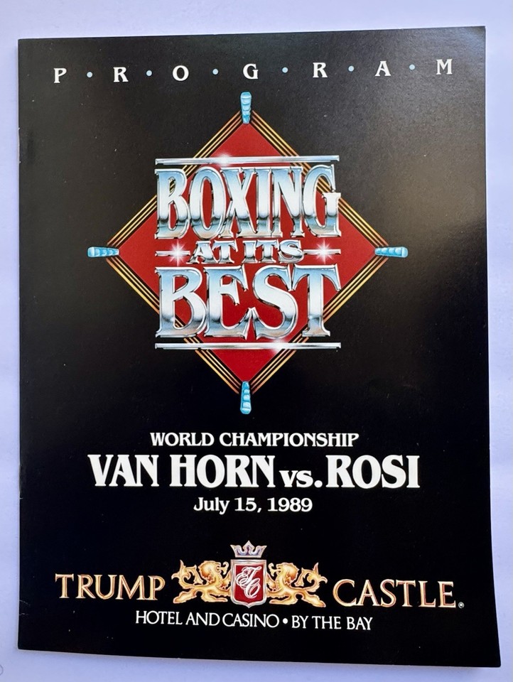 Boxing Program • Darrin Van Horn vs. Gianfranco Rosi (1989) | eBay