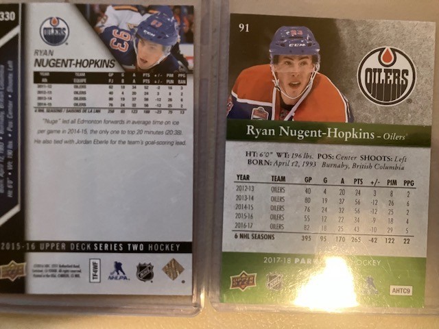 2017-18 Parkhurst Ryan Nugent Hopkins #91 2015-16 Ryan NH #330 | eBay