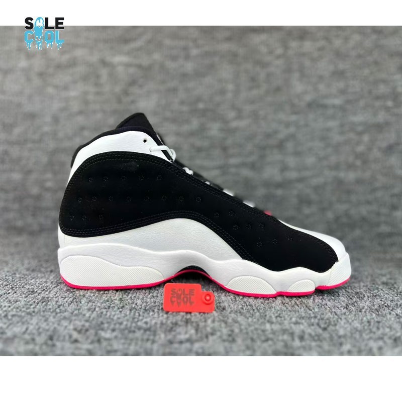 Nike Air Jordan Retro 13 GS Girls Black Hyper Pink White Shoes 439358 ...