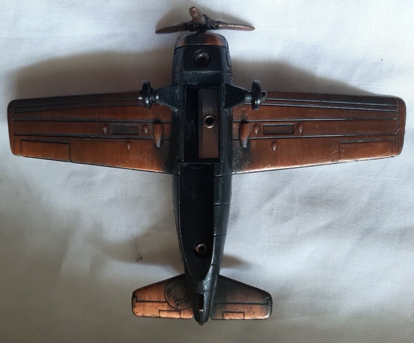 VTG Diecast PENCIL SHARPENER Plane STAINLESS STEEL BLADE 10x12cm Gc ...