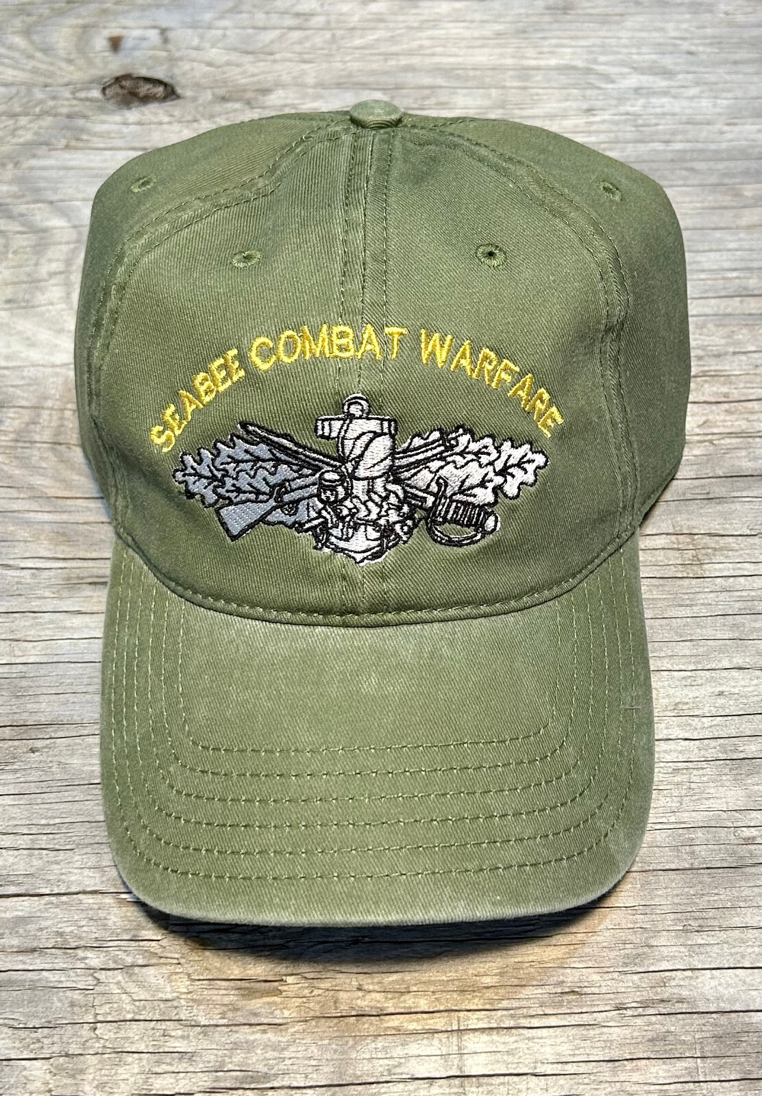 US Navy Seabee Combat Warfare Ball Cap Vet Construction Battalion CB ...