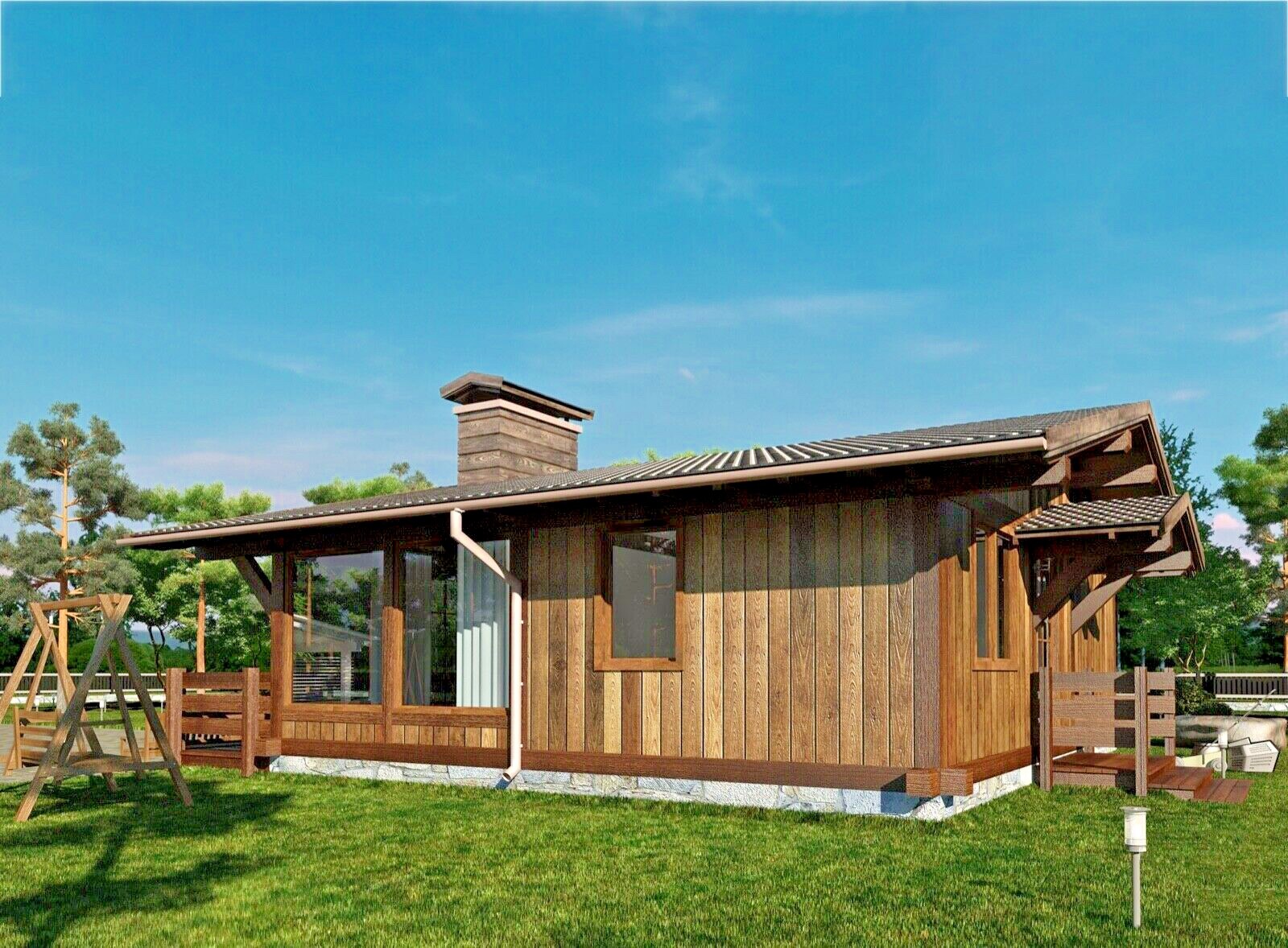 860 sq.ft PREFAB TIMBER FRAME KIT ENGINEERED WOOD HOUSE DIY BUILDING ...