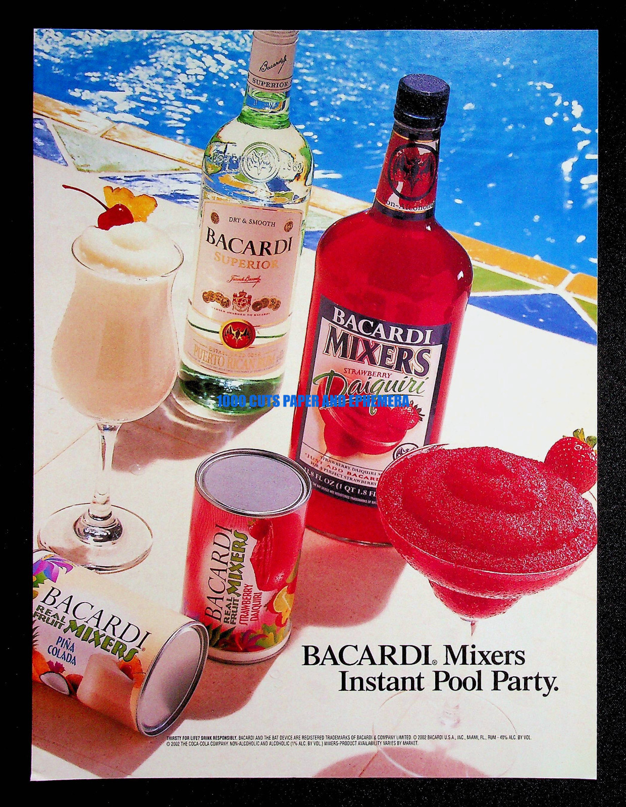 Bacardi Mixers Rum 2002 Trade Print Magazine Ad Alcohol Poster ADVERT ...