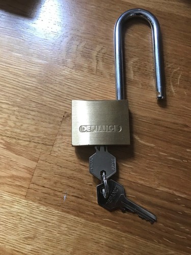 Defiance Brass Padlock LS10-50L 50mm KD | eBay UK